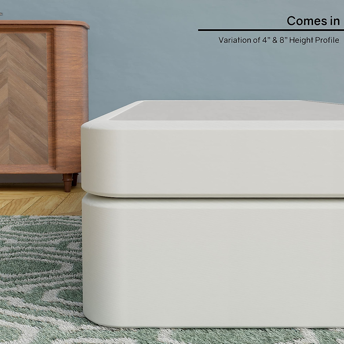 Continental Sleep 8-Inch Fully Assembled Split Wood Traditional Box Spring/Foundation for Mattress Set, King, Beige