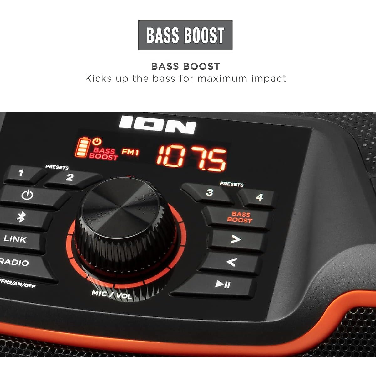 Ion Sport XL - High-Power All-Weather Rechargeable Bluetooth and NFC Enabled Speaker - MK3 (Renewed)