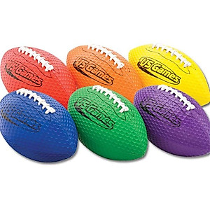 US Games EZ Grab Junior Multicolor Footballs (6-Pack)