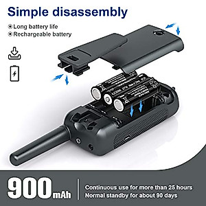 GOCOM G200 Family Radio Service (FRS) Walkie Talkies for Adults, Long Range Two Way Radios Rechargeable 22 CH NOAA VOX Scan Flashlight Frequency Range:462.55-462.725MHz,467.5625-467.7125MHz UHF