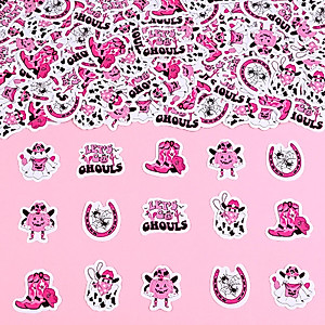 Balterever Western Cowgirl Halloween Bachelorette Party Decorations Halloween Let's Go Ghouls Confetti Halloween Boo Bachelorette Table Scatter Decorations for Bridal Shower Wedding Engagement Party