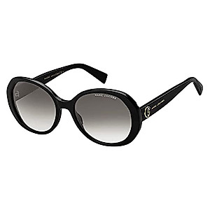 Marc Jacobs MARC 377/S 807 Black MARC 377/S Oval Sunglasses Lens Category 2 Siz