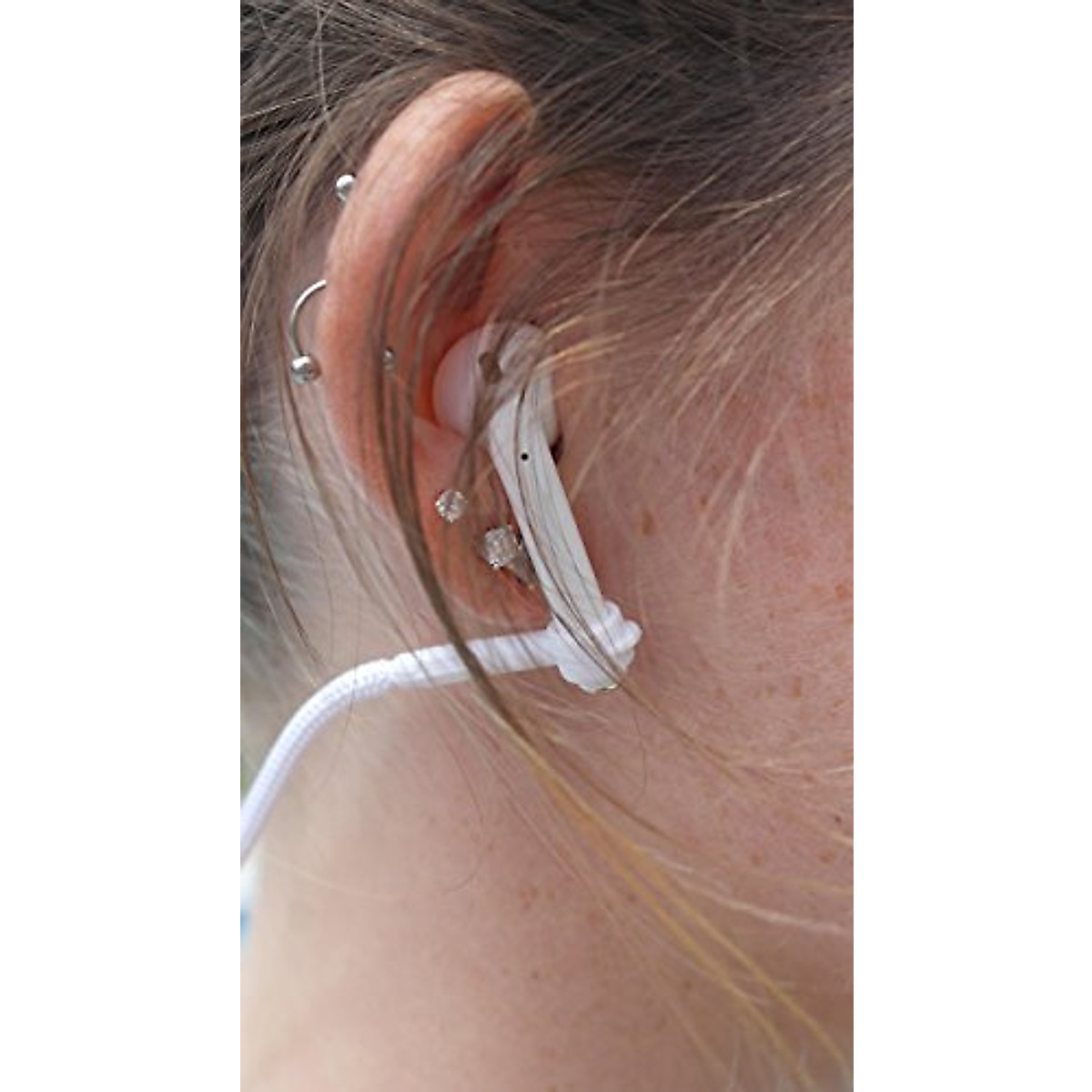 EARBUDi Cord - Soft 22 Inches Leash or Necklace That Holds Around Your Neck, Compatible with Many Wireless Buds, White