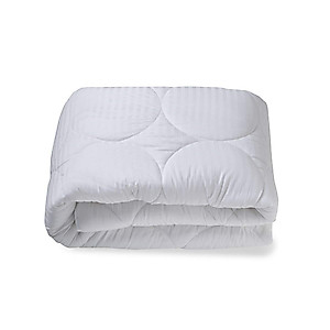 Full Mattress Pad Cover Deep Pockets Cotton Top, Down Alternative Fiber Fill Quilted and Fitted (Full Size - 54"x75")