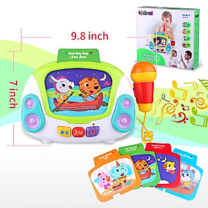 Kidpal Music Toys for Toddlers, Karaoke Jukebox with Microphone for Kids 2 3 4 Year Old Girls and Boys, Baby Musical Toys With Singing Recording & Voice Changing Function Musical Player Gift for Xmas1