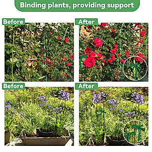 MAQIHAN 2 Pack Garden String - Plant Ties,Garden Twine,Gardening Tape,Tree Support, Stretchy Ttrap for Plants,Trees,Flowers,Green Soft Plant Ties for All Plants All Gardeners(35M/Roll,115FT)