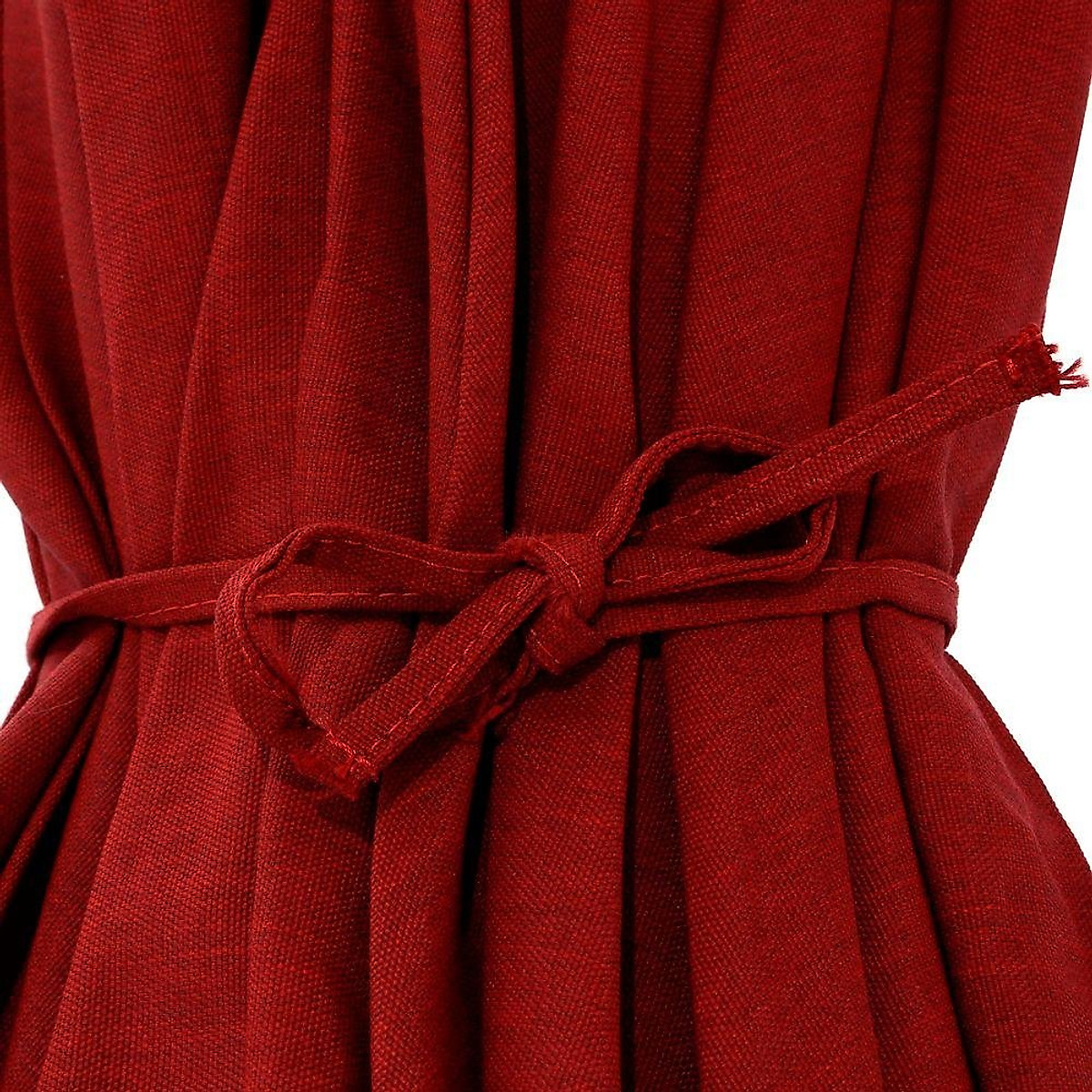 Hampton Bay 10 ft. x 6 ft. Aluminum Patio Umbrella with Push-Button Tilt (Chili)