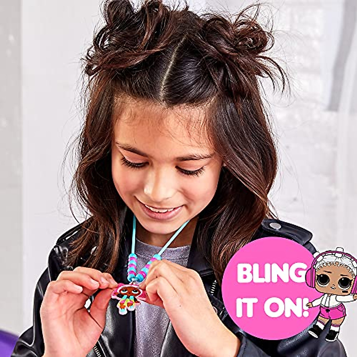 L.O.L. Surprise! Jewelry Activity Case, Create Your Own LOL Surprise Jewelry, Bead Kit Great for Travel and On-The-Go, 100+ Custom Accessories, DIY Jewelry Kit for Kids Ages 5, 6, 7, 8, 9