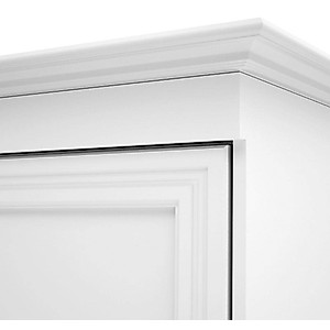 Bestar Versatile Queen Murphy Bed with Closet Organizer (92W) in White, Sleeping Arrangement and Wardrobe for Multipurpose Room