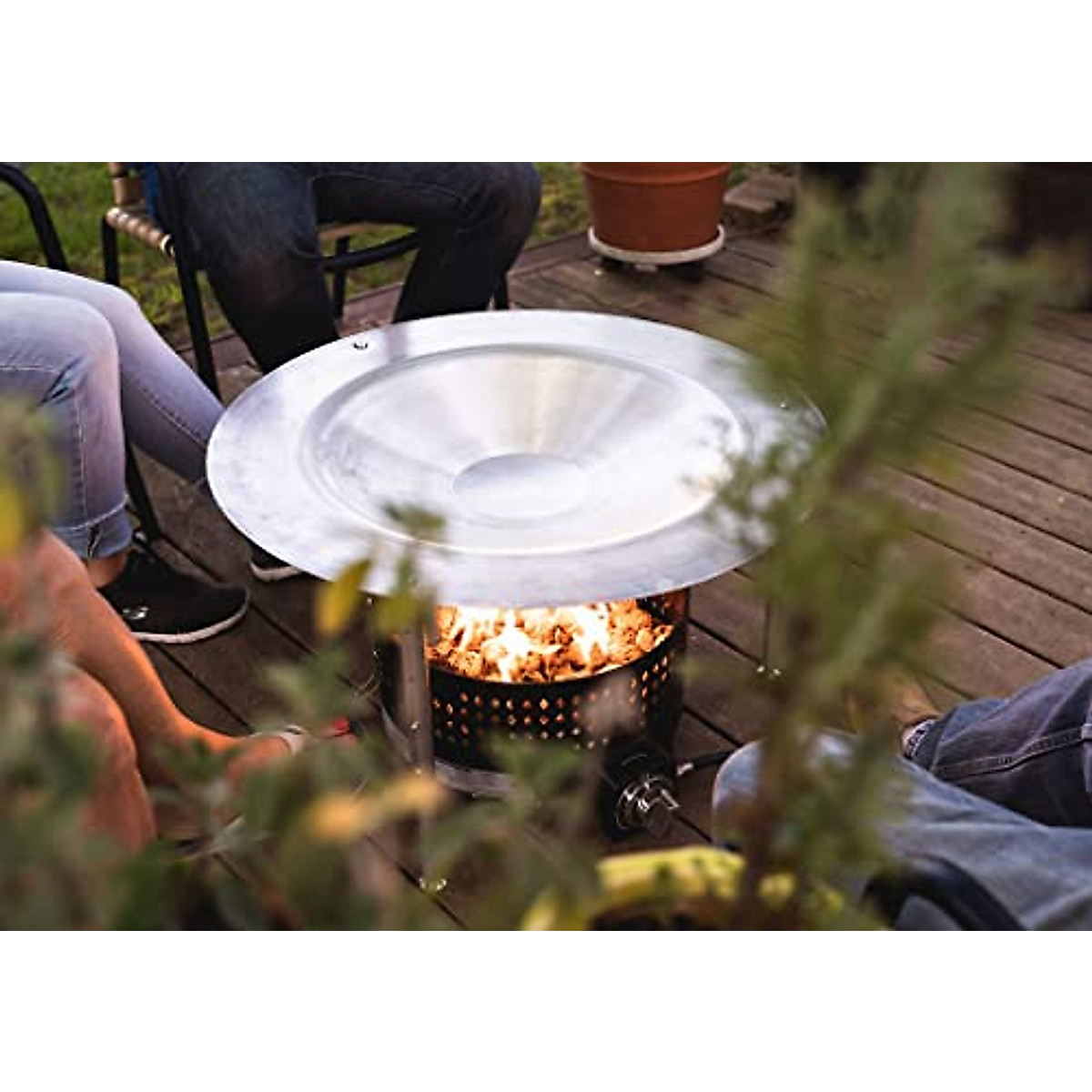 HeatSaver AL28 - Fire Pit Heat Deflector/Reflector and Cover