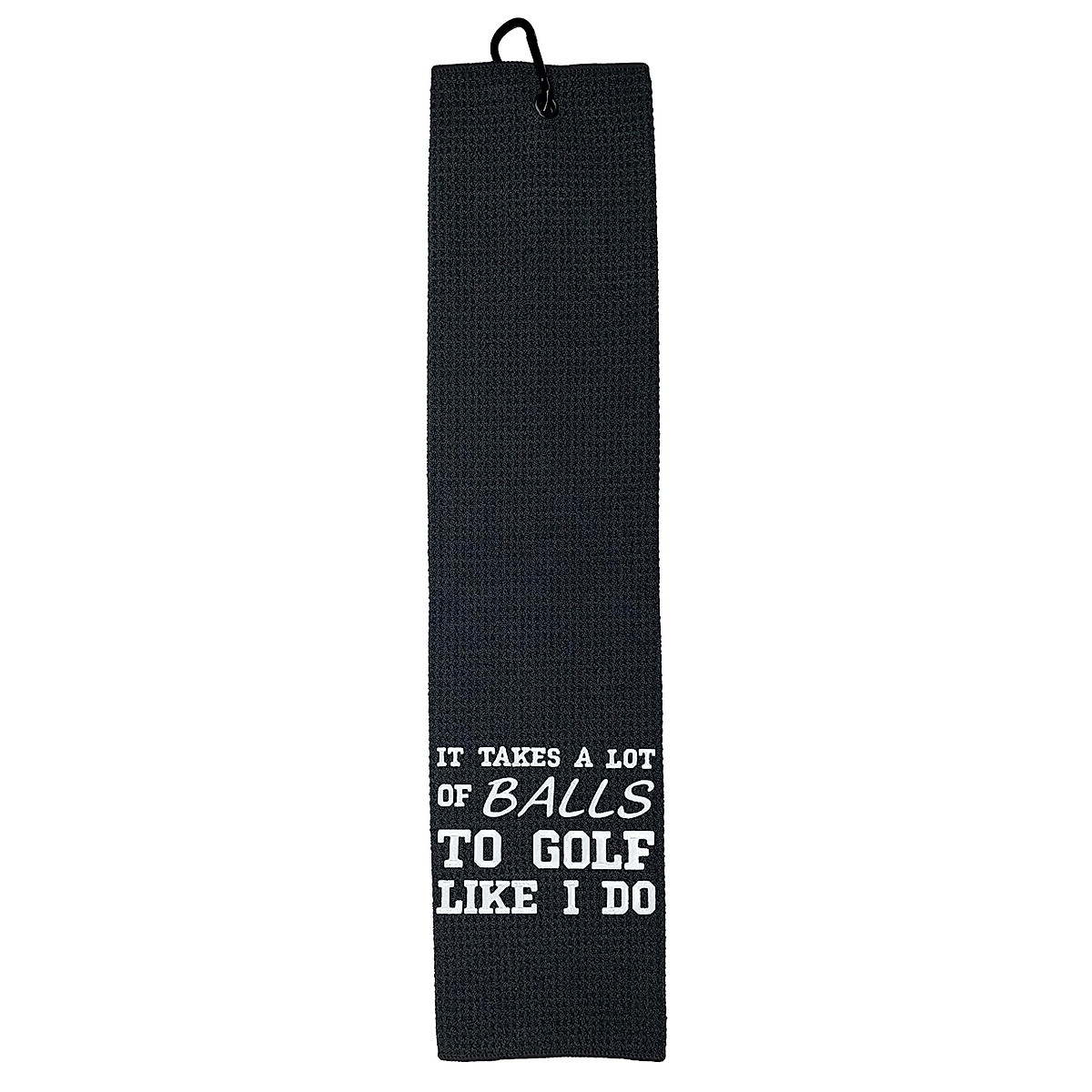 Wolf Golf Towels - It Takes A Lot of Balls to Golf Like I Do Golf Towel - Golf Accessories for Men - Golf Gifts for Men - Embroidered Funny Golf Towel