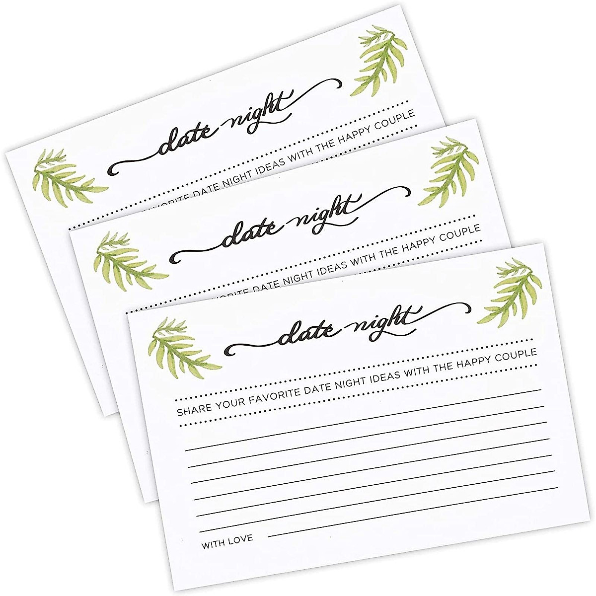 Paper Junkie Date Night Idea Cards for Bridal Shower and Wedding (4 x 6 Inches, 100-Pack)