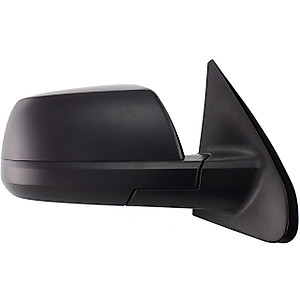 Kool Vue Left & Right Power Heated Door Mirrors Compatible With Toyota Tundra 2007-2013 Manual Fold Without Signal Light, Memory & Puddle Lamp Textured Standard Cab, With Cold Climate Specification
