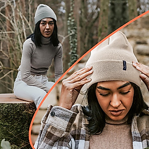 zowya Winter Beanie for Men Women Knit Cuff Snug Slouchy Skull Caps Classic Warm Spring Autumn 1-Hat (Green)