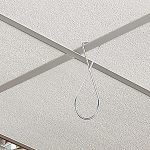 tile hooks T-bar clips for Office, Classroom, Home and Wedding Decoration, Hanging Sign from Suspended Grid/drop ceilings (30)