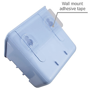 EIKS Plastic Utensil Holder Silverware Organizer Cutlery Drying Rack with Wall Mount Self Adhesive, Having 2 Divided Compartments - Total 2 Pack