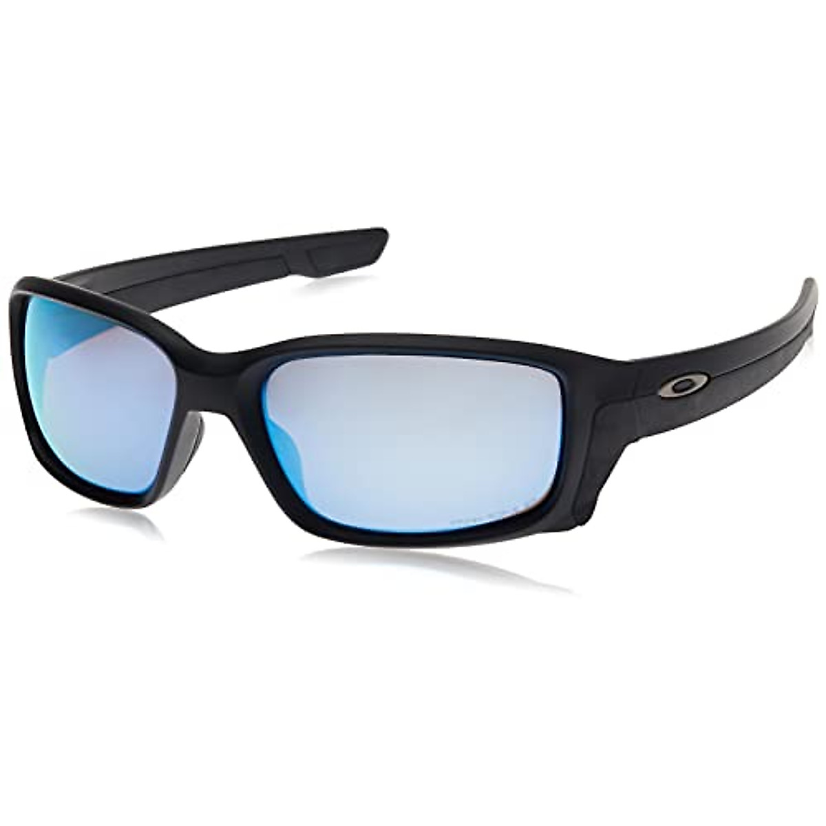 Oakley Men's OO9331 Straightlink Rectangular Sunglasses, Matte Black/Prizm Deep Water Polarized, 61 mm