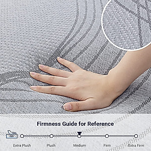 Avenco King Mattress, Grey King Memory Foam Mattress, 10 Inch King Size Mattress in a Box with Skin-Friendly Cover, 2 Foam Layers for Cooling, Supportive & Pressure Relieving CertiPUR-US Certified