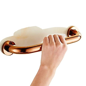 Bathroom Grab Bars, Brass Grab Bar,Safety Rail Shower Grab Bar Handle,Bathroom Wall Mounted Safety Handrail, Bathtubs Showers Toilet Support Safety Barrier for Disabled Elderl (Color : Rose Gold, S