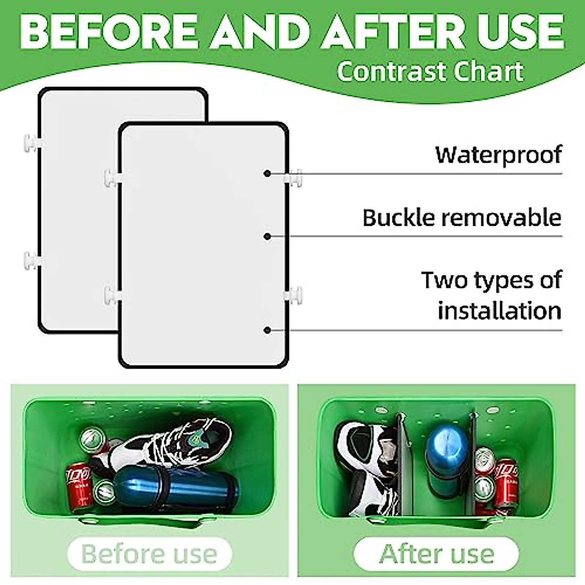 HOKITO 2PCS Divider Tray for Bogg Bag Accessories for Original X Large Help with Organizing for Bogg Bag and Divide Space