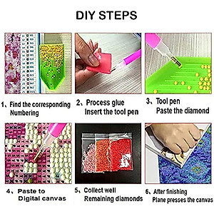 Lunyloer Diamond Painting, 5D Moon Diamond Painting Art Kits for Adults, DIY Full Drill Diamond Dots Paintings Picture Arts Embroidery Craft Kits for Home Wall Art Decor 12 X 16 Inch