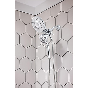 Moen Engage Magnetix Chrome 2.5 GPM Handheld/Rain Shower Head 2-in-1 Combo Featuring Magnetic Docking System, Rain Shower Head with Handheld Spray, 26009