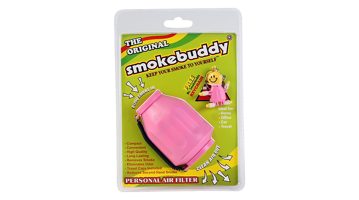 Smoke Buddy Pink Personal Air Purifier: Eliminate Smoke Odor