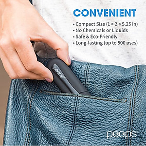 Peeps CarbonKlean Glasses Cleaner - for Eyeglasses, Reading Glasses, and More - Lens Cleaner With Carbon Microfiber Tech - Injected Blue - 1 Count (Pack of 1)