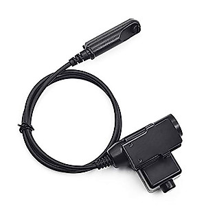 Fumei Z Tactical U94 PTT Adapter Cable for Civilian Standard Version Plug Headset Compatible with Baofeng UV-9R BF-9700 Walkie Talkie