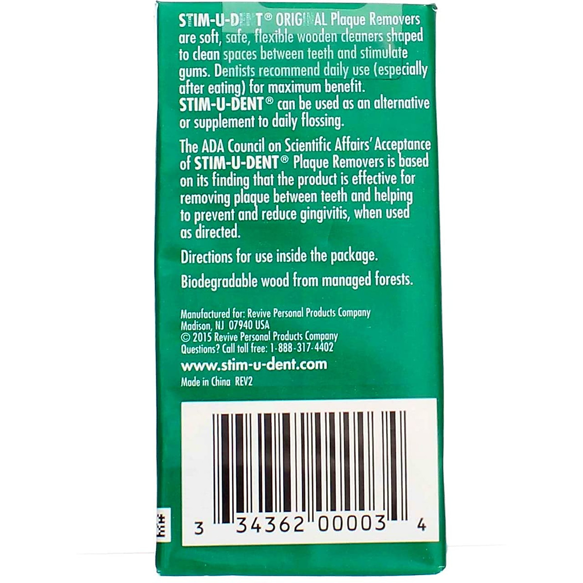 Stim-U-Dent Plaque Removers, Mint Flavor 4-25 Packs [100 Picks] (Pack of 10)