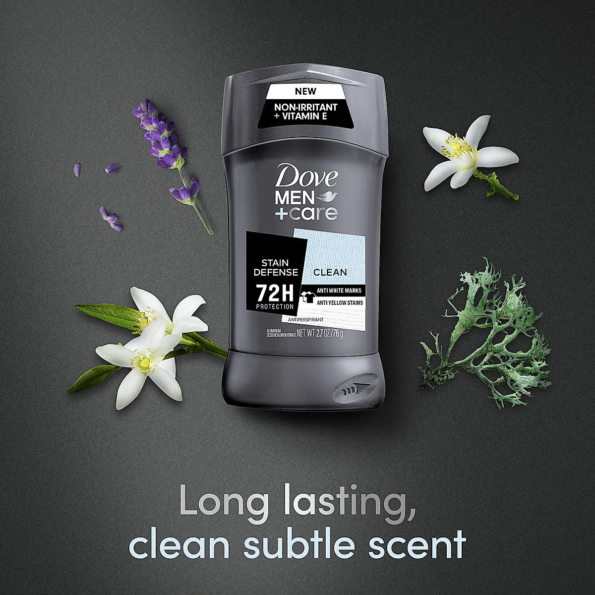 DOVE MEN + CARE Antiperspirant Deodorant 72-hour anti-stain Protection Invisible Deodorant For Men, 2.7 Ounce (Pack of 4)