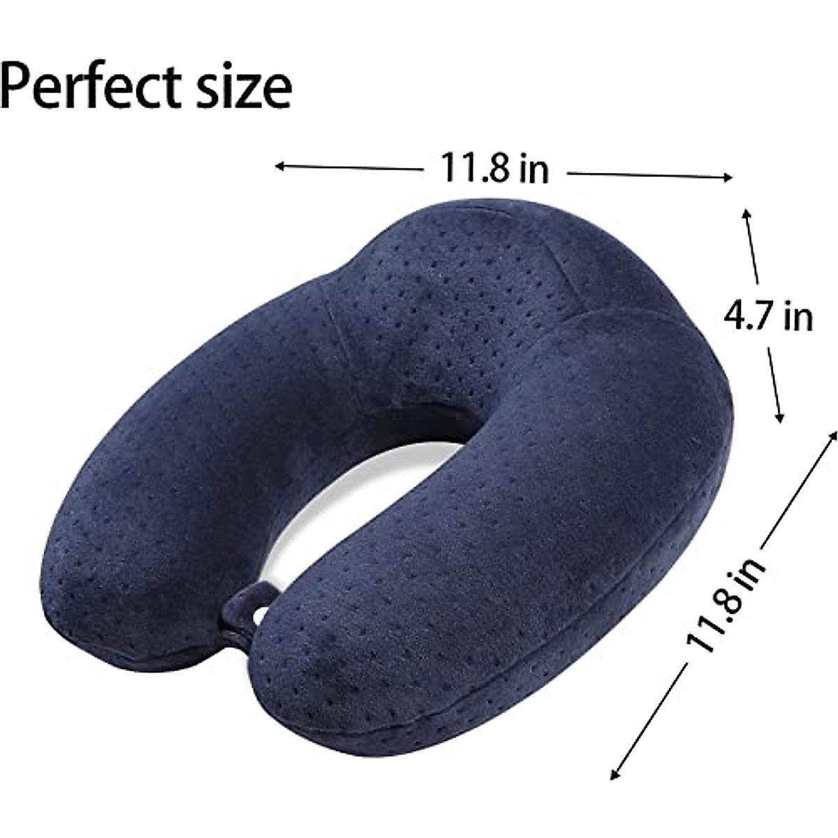 Cozy BoSpin Travel Pillow - Luxury Memory Foam Neck Support Cushion Neck Support Pillow (Blue)