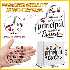 FoldTier 5 Pcs School Principal Appreciation Gifts for Women Men 12oz Principal Tumbler with Lid and Straw Principal Socks Stainless Steel Keychain Acrylic Heart Sign Gift Box for Principal Gifts