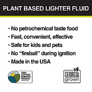 EcoGreen Natural Charcoal Starter Lighter Fluid, Petroleum Free BBQ Fire Starter and Grill Starter for Charcoal Grills, 100% Natural Charcoal Lighter Fluid (6 Pack)