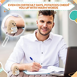 Crochet Positive Potato - Emotional Support Potato Positive Crochet New Years Gifts Small Potatoes Emotional Support Plush Crochet Potato Positive Tiny Potato Toy - Positive Potato Crochet Gifts