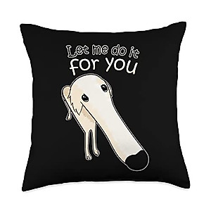 VinagreShop Let me do it for You-Borzoi Meme Dog Throw Pillow, 18x18, Multicolor
