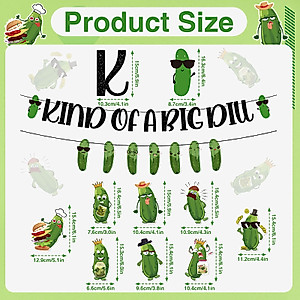Rngmsi Pickle Party Banner Decorations - 10PCS Kind of A Big Dill Banner Decorations Pickle Theme Hanging Swirls Decorations Cucumber Pickle Birthday Party Decorations Supplies