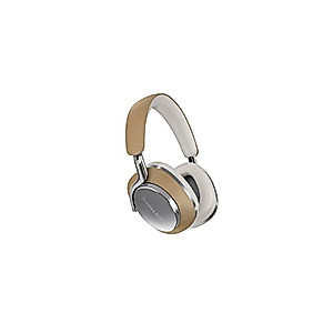 Bowers & Wilkins Px8 Over-Ear Wireless Headphones, Advanced Active Noise Cancellation, Compatible with B&W Android/iOS Music App, Premium Design, Offers 7-Hour Playback on 15-Min Quick Charge, Tan