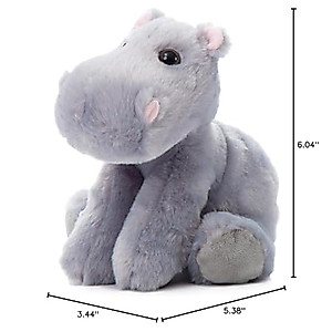 The Petting Zoo Hippo Stuffed Animal, Gifts for Kids, Wild Onez Zoo Animals, Hippo Plush Toy 9 inches