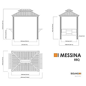 Sojag BBQ Messina 6 ft. x 8 ft. Grill Gazebo