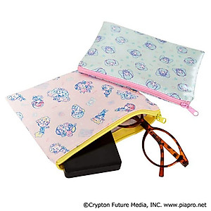 Synapse japan, Hatsune Miku 2, Satin flat pouch, 5x6.3 in (Pink)