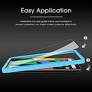 OMOTON [4 Pack Screen Protector for Google Pixel 4 (5.7 Inch), Tempered Glass/Alignment Frame/Scratch Resistant/Only Cover Display Area