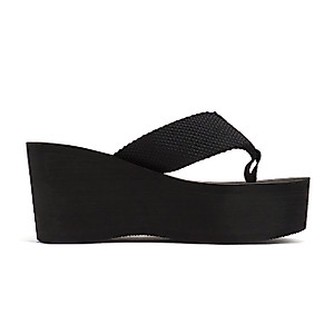 Soda Womens Oxley-S Flip Flop Sandals,Color:Black, Size:10