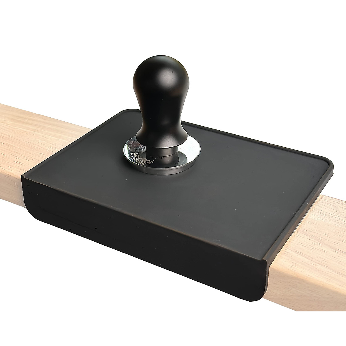 MiiCoffee Espresso Tamper Mat, Black Silicone Food Grade Pad 8 X 6 Inch Coffee Tamping Mat, Coffee Tamp Station, Espresso Accessory, Waterproof and Heat Resistant (Black)