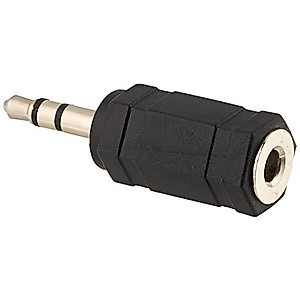 Monoprice 107129 3.5mm Stereo Plug to 3.5mm Mono Jack Adaptor, Gold Plated
