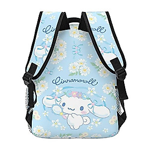 DIEZ Cartoon Cinnamoroll Backpack Blue The Puppy Looks In The Mirror Daypack Laptop Shoulder Travel Sports Hiking Camping Bag Women