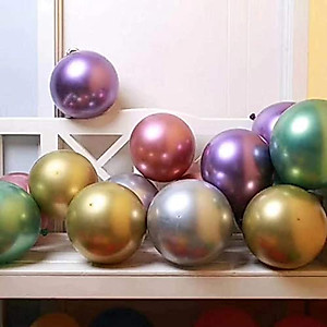 Light Pink Metallic Balloons，12inch（50pcs）Chrome Latex Pink Balloons,Tiffany Metallic balloonns.