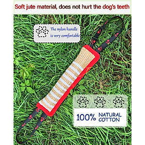 Clysoru Dog Tug Toy Dog Tough Jute Bite Pillow - Durable Training Equipment - Puppy to Large Dogs Interactive Toy.