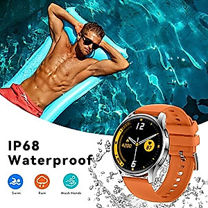 Smart Watch for Men Women Waterproof HD Fitness Tracker Watch with Heart Rate Monitor Sleep Tracker Pedometer Smartwatch Compatible with iPhone Samsung