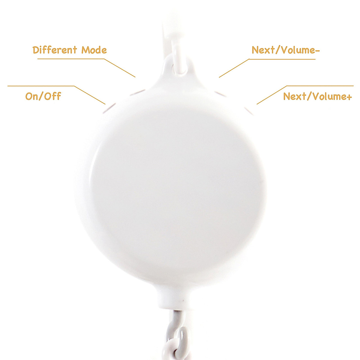 Joliecraft Woodland Safari Musical Baby Crib Mobile, Handmade Nursery Mobile Decor in White and Gray